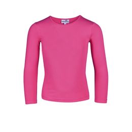 happy girls M&auml;dchen Langarmshirt, pink, Gr. 104, unifarben, Jersey, Obermaterial: 95% Baumwolle, 5% Elasthan, Shirts, in Basic-Form