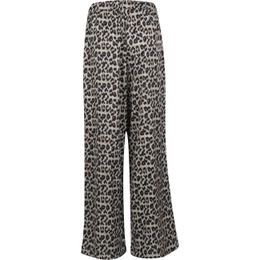 Urban Classics Damen Stoffhose "Urban Classics Ladies Leo Resort Pants", beige, Gr. XL, 100% Polyester, Hosen