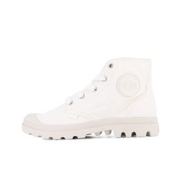 Palladium Damen Schn&uuml;rboots "PAMPA HI", Gr. 41,5, wei&szlig;, Textil, Schuhe, Schn&uuml;rstiefel, Schn&uuml;rstiefelette aus Canvas