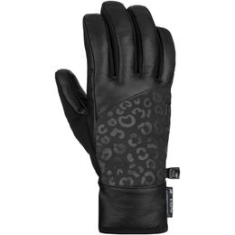 Reusch Damen Skihandschuhe "Beatrix R-TEX XT", grau, Gr. 7, mehrfarbig, 69% Polyester, 18% Ziegenleder, 11% Polyamid, 2% Elasthan, Handschuhe, mit
