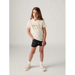 Jeansshorts LEVI'S KIDS "LVG GIRLFRIEND SHORTS", M&auml;dchen, Gr. 10 (140), N-Gr, high roller, Denim/Jeans, Obermaterial: 69% Baumwolle, 30% Polyester, 1% Elasthan, Jeans Jeansshorts, for GIRLS