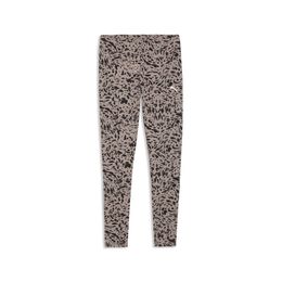 Puma Damen Leggings "Essentials Graphics Animal Bedruckte Leggings Damen"sandstone beige, Gr. L, bedruckt, Obermaterial: 5% Elasthan, 95% Baumwolle,