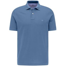 Fynch-Hatton Herren Poloshirt, blau, Gr. XL, unifarben, Jersey, Obermaterial: 100% Baumwolle, Shirts, normale Passform, mit 2-Knopf-Polokragen, aus