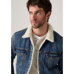 Levi's LEVI'S Herren Kurzjacke "SHERPA"in the morning sherp, Gr. M, Denim/Jeans, Obermaterial: 100% Baumwolle, Jacken, mit Sherpa F&uuml;tterung