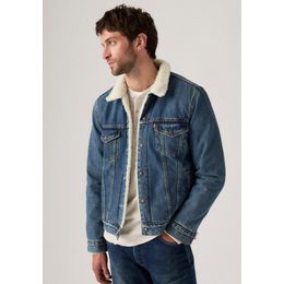 Levi's LEVI'S Herren Kurzjacke "SHERPA"in the morning sherp, Gr. XL, Denim/Jeans, Obermaterial: 100% Baumwolle, Jacken, mit Sherpa F&uuml;tterung
