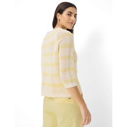Brax Damen Strickpullover "Style NALA"gelb, Gr. 38, Strick, 100% Baumwolle, Pullover