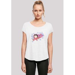 F4NT4STIC Damen T-Shirt "Betty Boop Purple Stars And Dots", wei&szlig;, Gr. 5XL, Obermaterial: 100% Baumwolle, Shirts, Premium Qualit&auml;t
