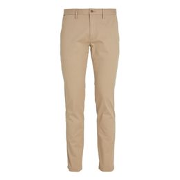 Tommy Hilfiger Herren Chinohose "Chino Bleecker 1985 PIMA CO", beige, Gr. 32, Twill, Obermaterial: 96% Baumwolle, 4% Elasthan, Hosen