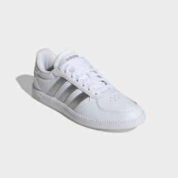 Damen Sneaker "BREAKNET SLEEK", adidas Sportswear, Gr. 38, wei&szlig;, Synthetik, Schuhe, inspiriert vom Design des adidas handball spezial