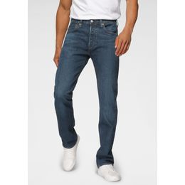 Levi's LEVI'S Herren Straight-Jeans "501 LEVI'S ORIGINAL", blau, Gr. 33, Denim/Jeans, Obermaterial: 94% Baumwolle, 5% Polyester, 1% Elasthan, Jeans, mit