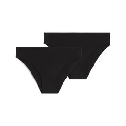 Puma Damen Slip "Puma Slips (2er-Pack) Damen", Gr. XLschwarz, 88% Baumwolle, 12% Elasthan, Unterhosen