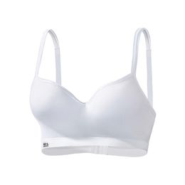 H.I.S. H.I.S Damen Sport-BH, Gr. 90, wei&szlig;, Microtouch, Obermaterial: 85% Polyamid, 15% Elasthan, BHs, mit Push-up-Kissen