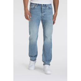 Levi's LEVI'S Herren Straight-Jeans "501 LEVI'S ORIGINAL", blau, Gr. 36, Denim/Jeans, Obermaterial: 100% Baumwolle, Jeans, mit Markenlabel