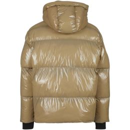 DEF Herren Winterjacke "DEF Herren DEF Shiny Pufferjacket", beige, Gr. L, unifarben, 100% Polyester, Jacken