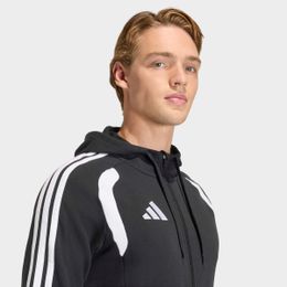 Herren Kapuzensweatshirt "TIRO26 LEAGUE SWEAT FULL ZIP HOODIE"schwarz, wei&szlig;, Gr. L, adidas Performance, Obermaterial: 70% Baumwolle, 30% Polyester,