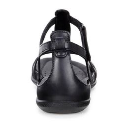 Ecco Damen Riemchensandale "FLASH", Gr. 37, schwarz, Leder, Schuhe, Sommerschuh, Sandalette, Klettschuh, im Metallic-Look