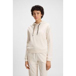 BOSS Damen Hoodie "CP Stripe Hoodie", Gr. L, wei&szlig;, Sweatware, Obermaterial: 46% Baumwolle, 46% Lyocell, 8% Polyamid, Sweatshirts, mit