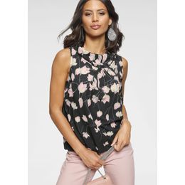 Laura Scott Damen Blusentop "in verschiedenen Designs, modischer Schalkragen", bunt, Gr. 36, gebl&uuml;mt, Web, Obermaterial: 97% Polyester, 3% Elasthan,