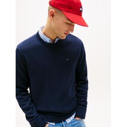 Tommy Jeans Herren Strickpullover "TJM SLIM FIT LIGHT SWEATER"schwarz night navy, Gr. XXL, unifarben, Strick, Obermaterial: 100% Baumwolle, Pullover,