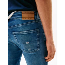 Tommy Jeans Herren Slim-fit-Jeans "Scanton Slim", blau, Gr. 34, Denim/Jeans, Obermaterial: 93% Baumwolle, 4% Polyester, 3% Elasthan, Jeans, mit