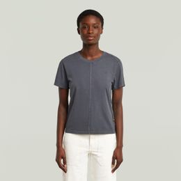 G-Star Raw G-STAR Damen T-Shirt "Front Seam", grau, Gr. L, Single Jersey, Obermaterial: 100% Baumwolle, Shirts