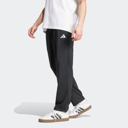 Herren Sporthose "ESSENTIALS SMALL LOGO OPEN-HEM STANFORD", schwarz-wei&szlig;, Gr. XL, adidas Sportswear, Obermaterial: 100% Polyester, Hosen, f&uuml;r