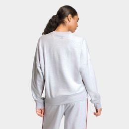 Damen Sweatshirt "W CP CRW"light grau heather, active maroon, Gr. M, adidas Sportswear, Obermaterial: 55% Baumwolle, 36% Polyester, 9% Viskose,