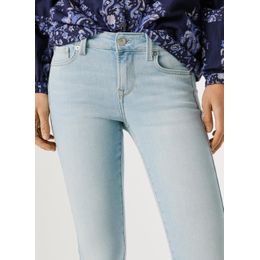 Pepe Jeans Damen Skinny-fit-Jeans "SKINNY JEANS LW", blau, Gr. 32, Denim/Jeans, Obermaterial: 83% Baumwolle, 12% Viskose, 4% Elastomultiester, 1%