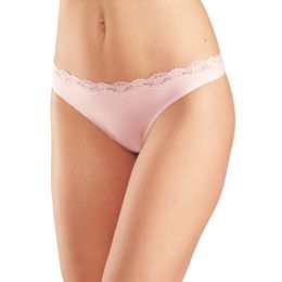 Lascana Damen String, Gr. 40, bunt, Obermaterial: 95% Baumwolle, 5% Elasthan. Spitze: 87% Polyamid, 13% Elasthan, unifarben, Unterhosen, aus