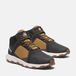 Timberland Herren Wanderschuh "WINSOR TRAIL MID LACE UP WATERPROOF", Gr. 41,5, braun, Textil, Schuhe, wasserdicht