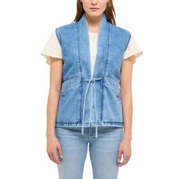 Mustang Damen Kurzweste "Damen Style Gillian Denim Vest"hellblau, Gr. S, Denim/Jeans, 100% Baumwolle, Westen