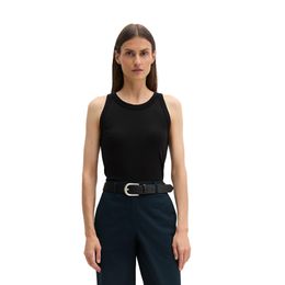 Marc O'Polo MARC O'POLO Damen T-Shirt "aus Rippjersey", schwarz, Gr. XXL, unifarben, Obermaterial: 100% Baumwolle, Shirts