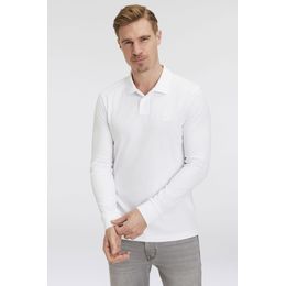 BOSS Orange Herren Poloshirt "Passerby Langarm Regular Fit", wei&szlig;, Gr. XL, unifarben, Jersey, Obermaterial: 95% Baumwolle, 5% Elasthan, Shirts,