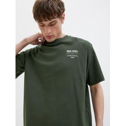 Jack & Jones JACK & JONES Herren Rundhalsshirt "JJEURBAN EDGE STUDIO TEE SS O-NECK NOOS", gr&uuml;n, Gr. XL, bedruckt, Jersey, Obermaterial: 100% Baumwolle, Shirts,