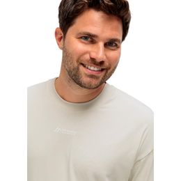 Maier Sports Herren Kurzarmshirt "MS FAV TEE"beige, Gr. S, 45% BAUMWOLLE, 45% MODAL, 10% ELASTHAN, Shirts, Unisex T-Shirt lockere Passform mit