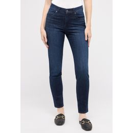 Angels Damen Straight-Jeans "CICI", blau, Gr. 42, Denim/Jeans, Obermaterial: 92% Baumwolle, 6% Polyester, 2% Elasthan, Jeans, Straight-Schnitt, Slim