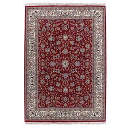 Orientteppich Theko, B:40cm H:12mm L:60cm, rot, Schurwolle, Teppiche, "Benares Isfahan", reine Wolle, handgekn&uuml;pft, mit Fransen
