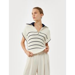KOTON Pullover 'WESTEN' Damen Gr&ouml;&szlig;e XS marine / wollwei&szlig;