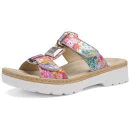 Ara Damen Pantolette "CAPRI", Gr. 41multicolor, Veloursleder, metallic, Schuhe, Plateau, Sandale, Sommerschuh in Weite G (= weit)