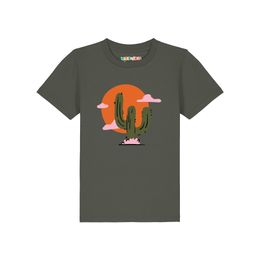 Watabout.kids T-Shirt 'Kaktus im Sonnenuntergang' Jungen Gr&ouml;&szlig;e 116 tanne / hummer / rosa / schwarz