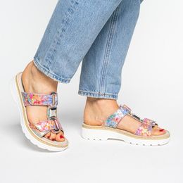 Ara Damen Pantolette "CAPRI", Gr. 41multicolor, Veloursleder, metallic, Schuhe, Plateau, Sandale, Sommerschuh in Weite G (= weit)