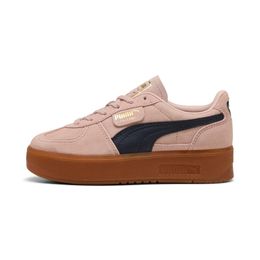 Puma Damen Sneaker "PALERMO ELEVATA WNS", Gr. 40,5, rosa, Leder, mehrfarbig, Schuhe, mit klassischer T-Toe-Konstruktion, Obermaterial aus Leder