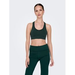 Only Play Damen Sport-BH "ONPDAISY SEAM SPORTS BRA - NOOS", gr&uuml;n, Gr. S, unifarben, Jersey, Obermaterial: 92% Polyamid, 8% Elasthan, BHs, nahtlose