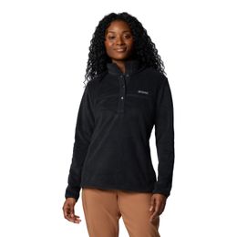 Columbia Damen Fleecepullover "Benton Springs 1/2 Snap Pull Over II", schwarz, Gr. XL, unifarben mit Farbeinsatz, Fleece, Obermaterial: 100%