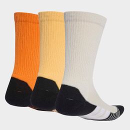 Damen Funktionssocken "PRF C CC CRW 3P", adidas Performance, Gr. Spure orange, semi ice tangerine, orbit grau, Obermaterial: 56% Polyester, 40%
