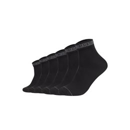 Mustang Herren Kurzsocken "Socken Casual Organic Cotton Quarter 6-Pack 6er Pack", Gr. 43, schwarz, Obermaterial: 73% Baumwolle CO. 23% Polyester PES.