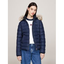 Tommy Jeans Damen Steppjacke "TJW BASIC HOODED DOWN JACKET EXT", blau, Gr. XXXL, unifarben, Web, Obermaterial: 100% Nylon. Futter: 100% Polyester.