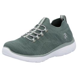 RIEKER SPORT Damen Slip-On Sneaker, Gr. 40, gr&uuml;n, Textil, Schuhe, Slipper, Freizeitschuh, Schlupfschuh mit Elastik-Einstieg