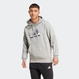Herren Kapuzensweatshirt "TARNMUSTER", grau, Gr. XXL, adidas Sportswear, Obermaterial: 55% Baumwolle, 36% Polyester, 9% Viskose, Sweatshirts