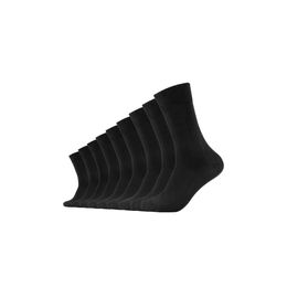 Camano M&auml;dchen Socken "9er Pack", Gr. 43, schwarz, 80% Baumwolle, 17% Polyamid, 3% Elasthan, uni, Socken
